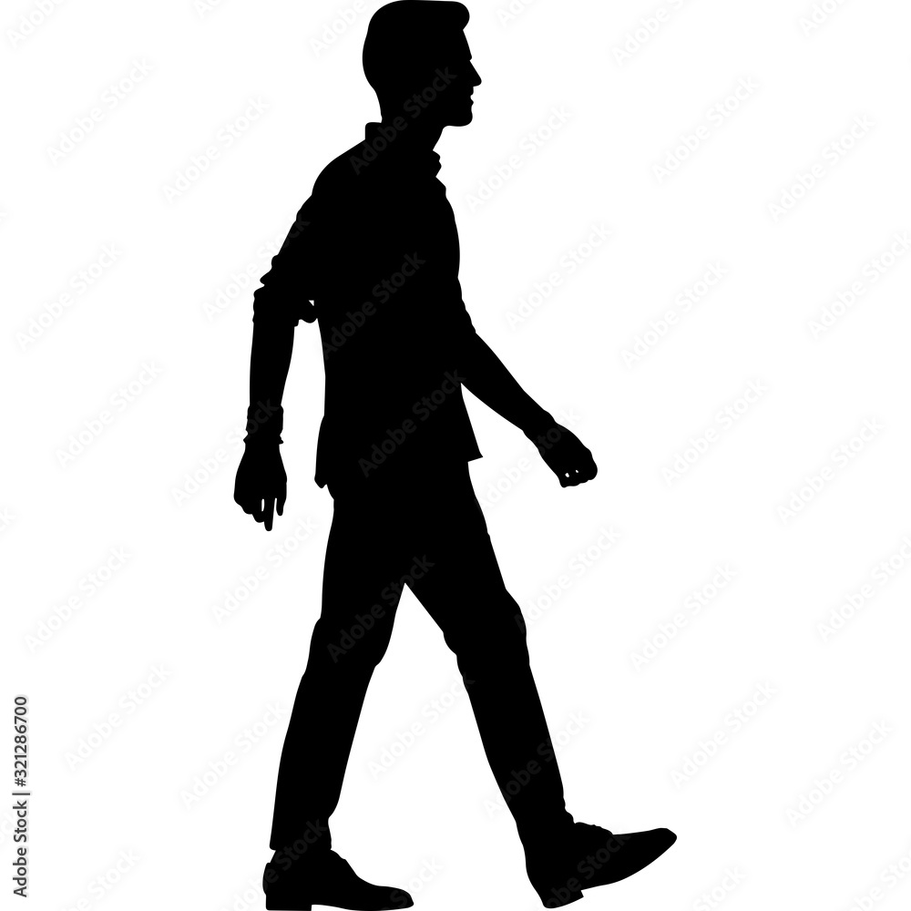 Man Walking Forward Silhouette