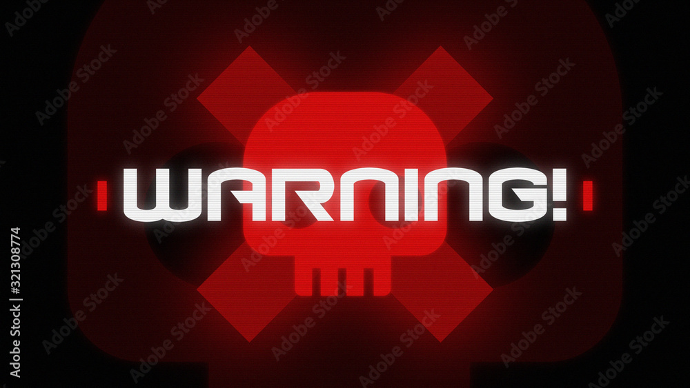 Digital Warning Titles Stock Template | Adobe Stock