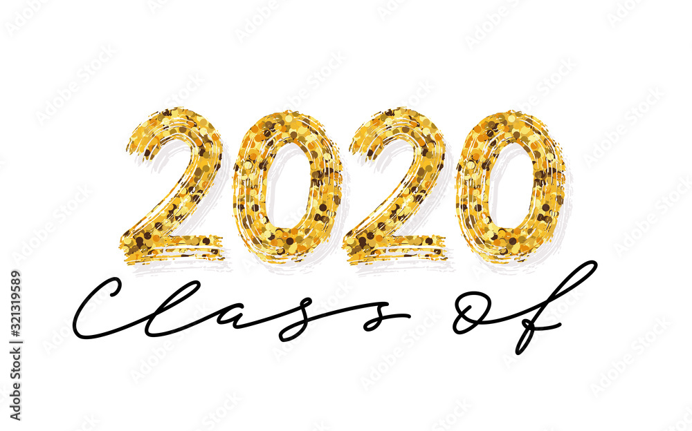 Class of 2020. Modern calligraphy. Vector illustration. Hand drawn ...