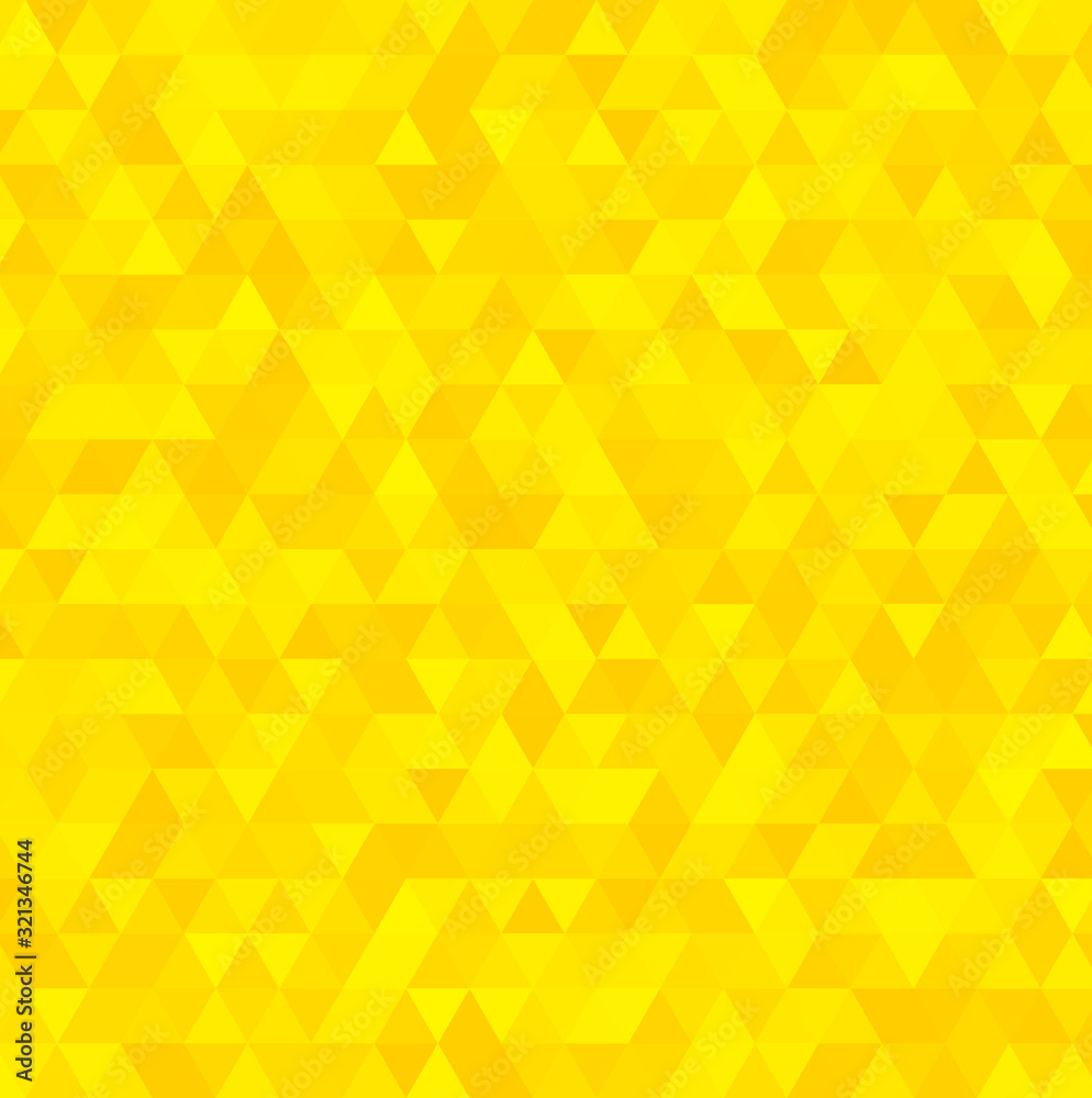 Abstract vector yellow triangle background. Geometric yellow texture ...