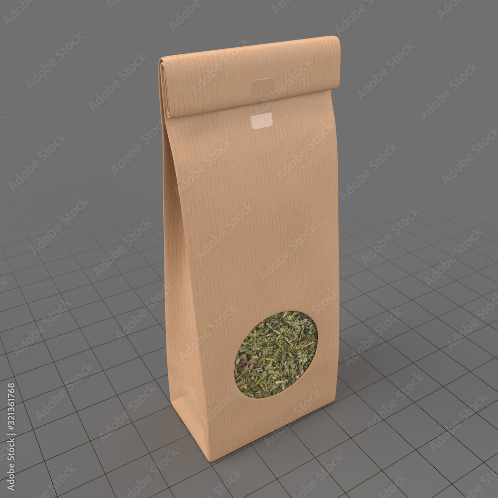 Tea leaves packaging 2 Stock 3D asset | Adobe Stock