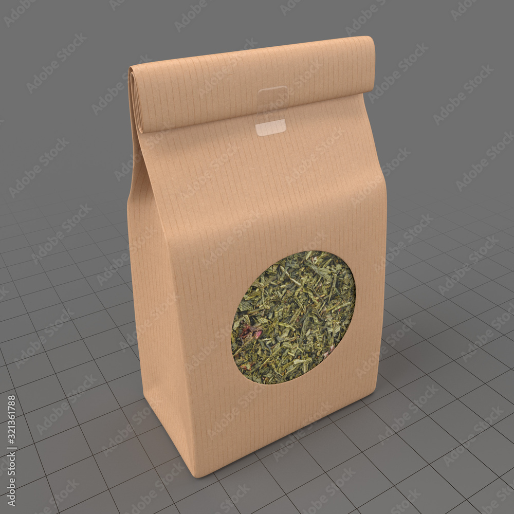 Tea leaves packaging 1 Stock 3D asset | Adobe Stock
