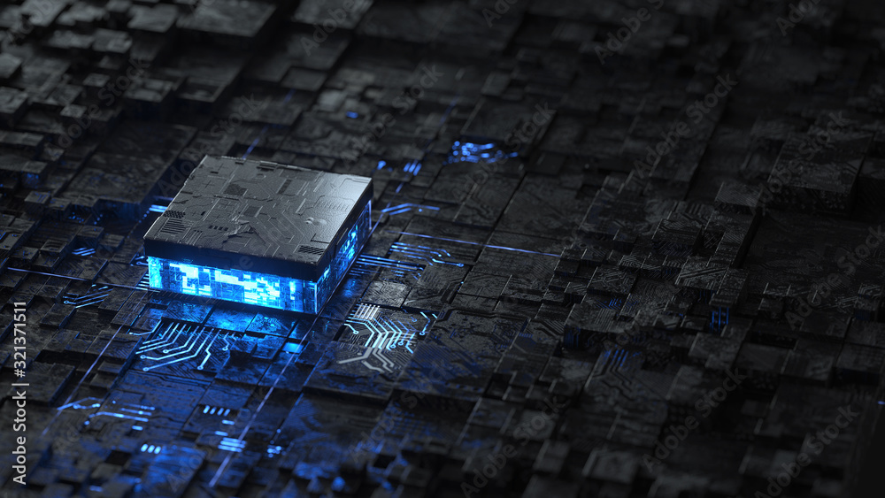 Central Computer Processors CPU concept. 3d rendering,conceptual image ...