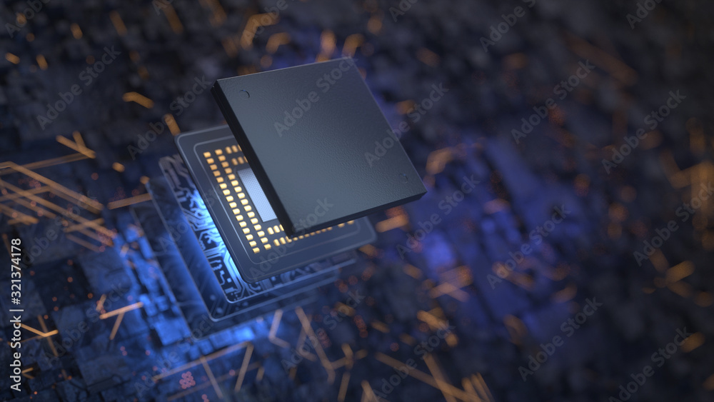 Central Computer Processors CPU concept. 3d rendering,conceptual image ...
