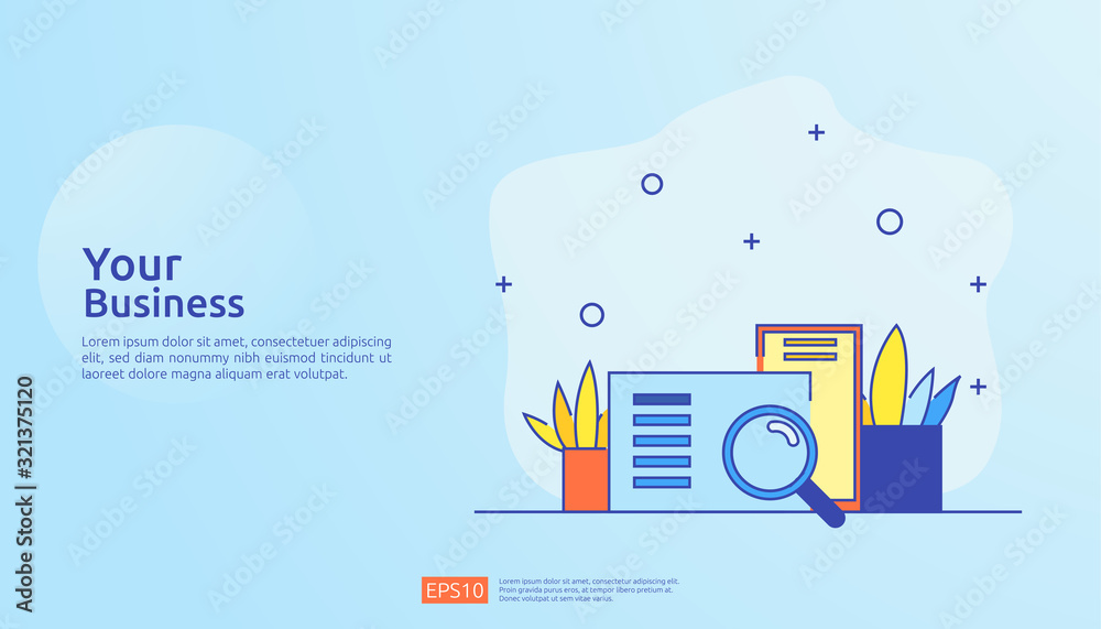 accounting document data report concept for business statistics ...