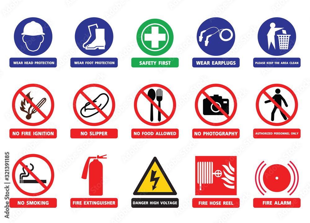 safety sign and Construction icon , vector design Stock Vector | Adobe ...