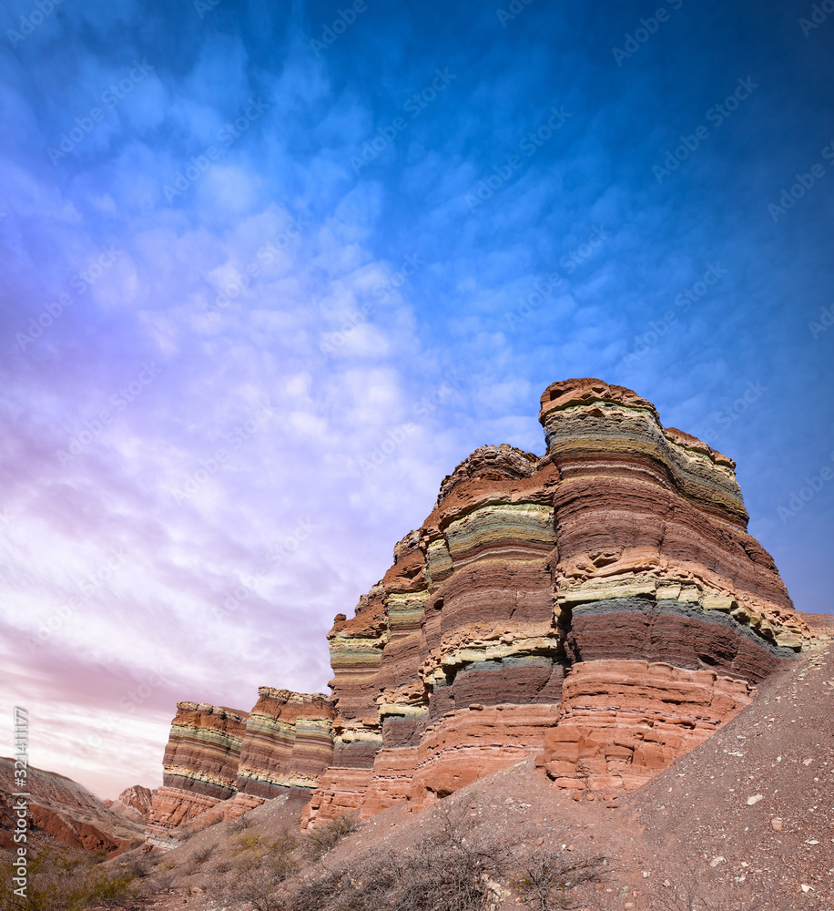 La Yesera at the quebrada de las conchas at Cafayate in Salta ...