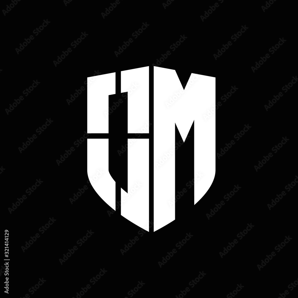 OM logo monogram with shield shape design template Stock Vector | Adobe ...