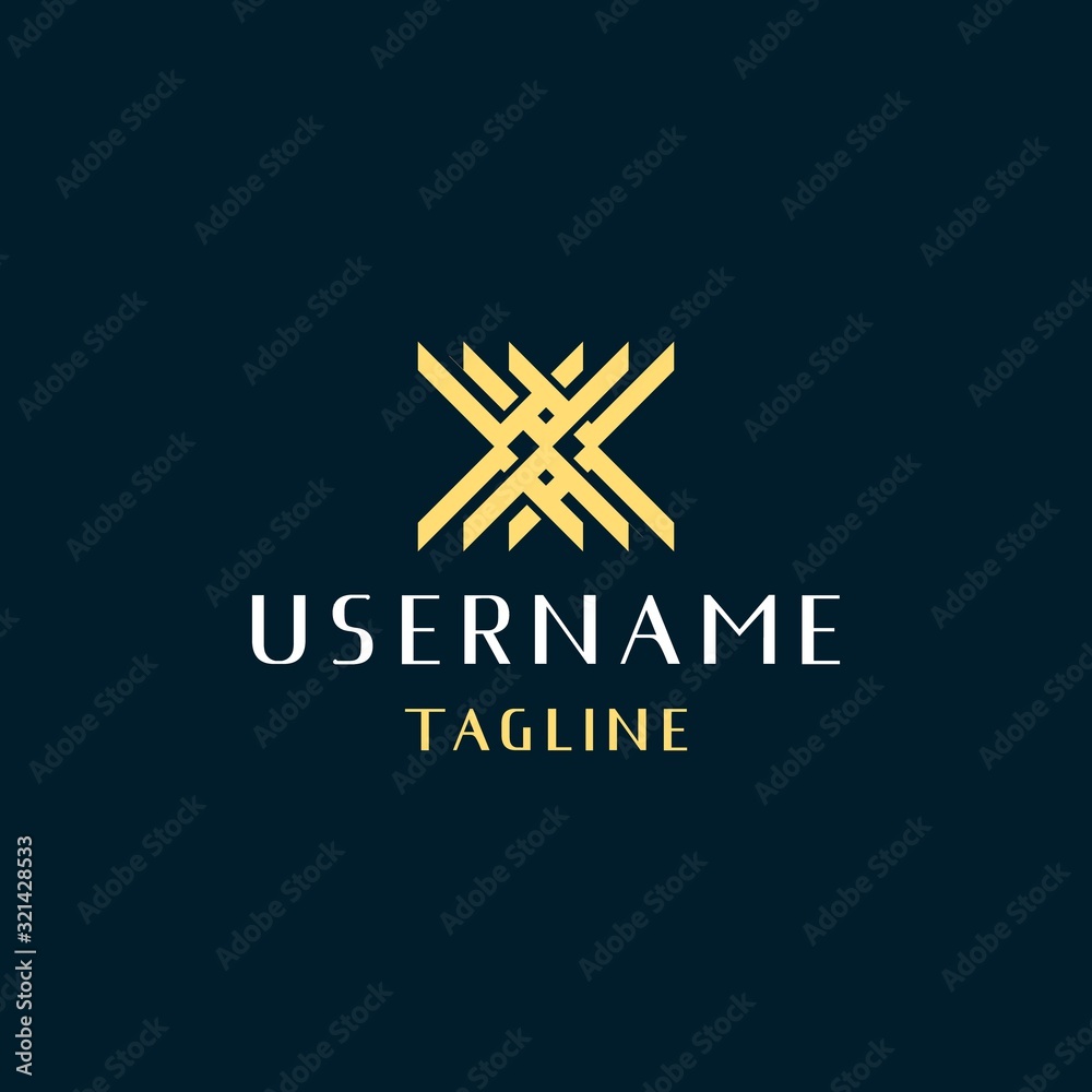 letter x logo design inspiration . triple x luxury logo design template ...
