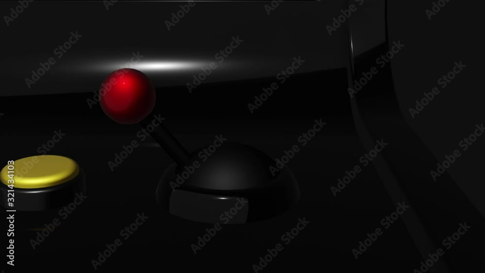 Arcade Machine Retro Gaming Style With Joystick and Buttons 3D Render ...