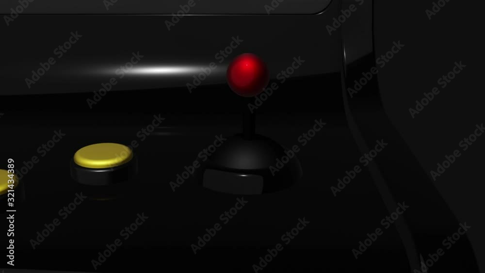 Arcade Machine Retro Gaming Style With Joystick and Buttons 3D Render ...