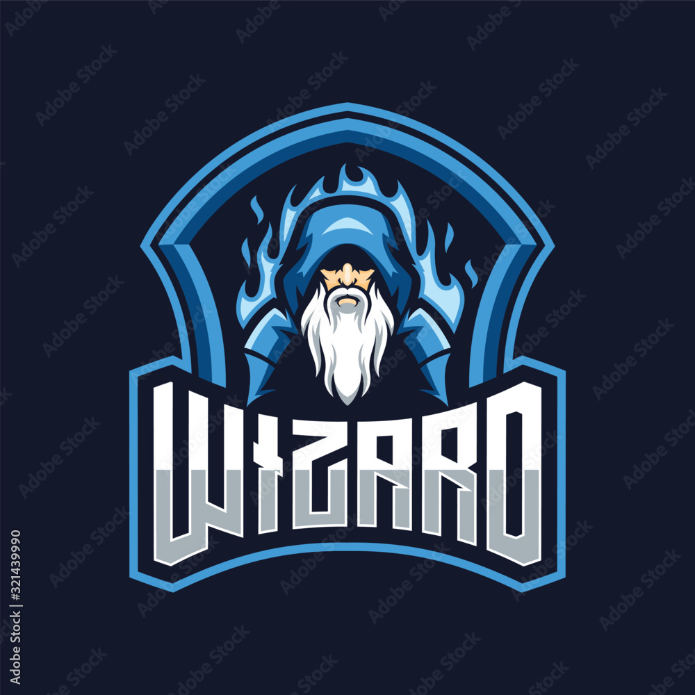 Wizard gaming E Sport logo. Witch gaming vector Stock Vector | Adobe Stock