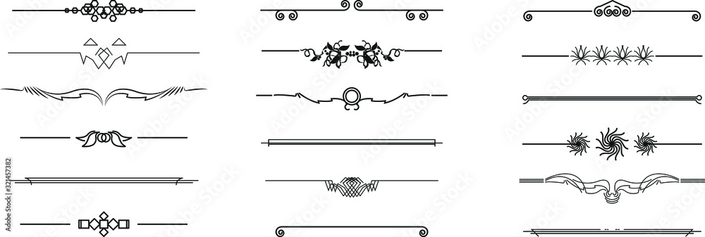 dividers and border, vector illustration Stock Vector | Adobe Stock
