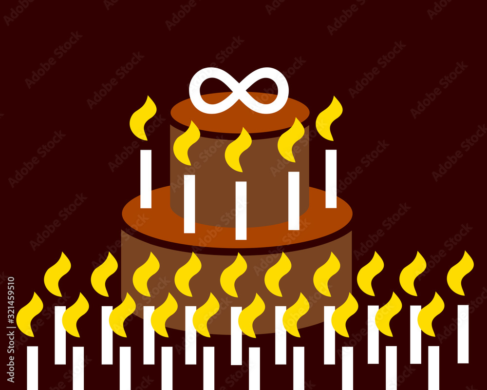 Birthday cake with symbol of infinity and eternality. Birthday ...