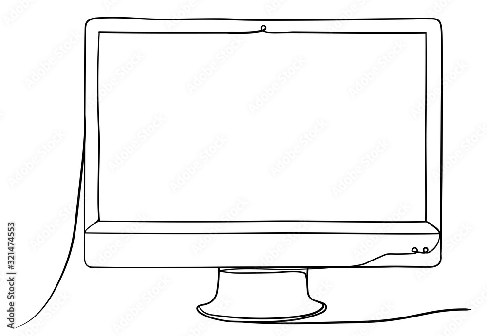 Computer Monitor Sketch