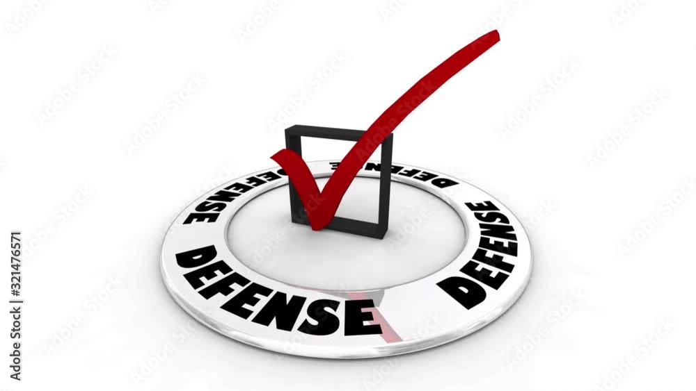 Defense Check Mark Box Defensive Plan Defence Strategy 3d Animation ...