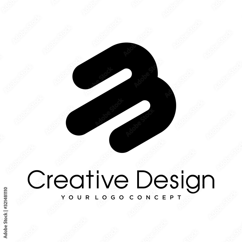 MB M B Letter Logo Design in Black Colors. Creative Modern Letters ...