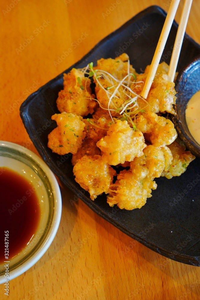 Platter of rock shrimp tempura Stock Photo | Adobe Stock