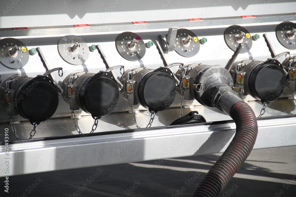 Fuel truck gas station connection Stock Photo | Adobe Stock
