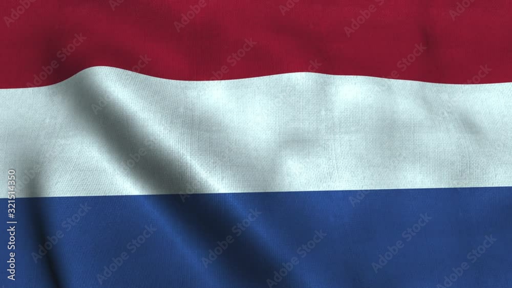 Netherlands flag waving in the wind. National flag Kingdom of the ...