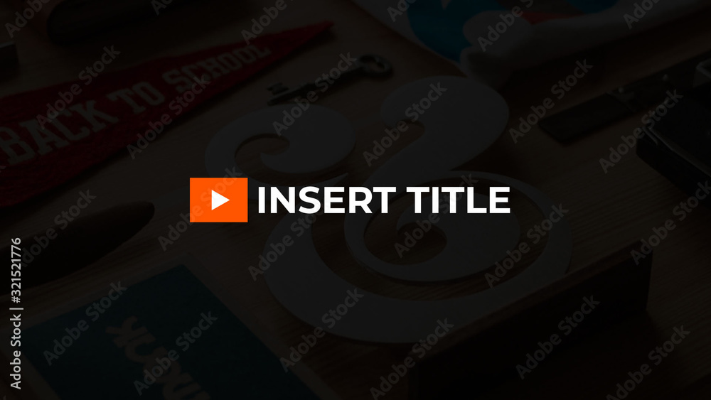 Play Button Title Stock Template | Adobe Stock