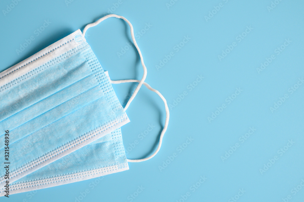 medical masks blue color to cover the mouth and nose for protection ...