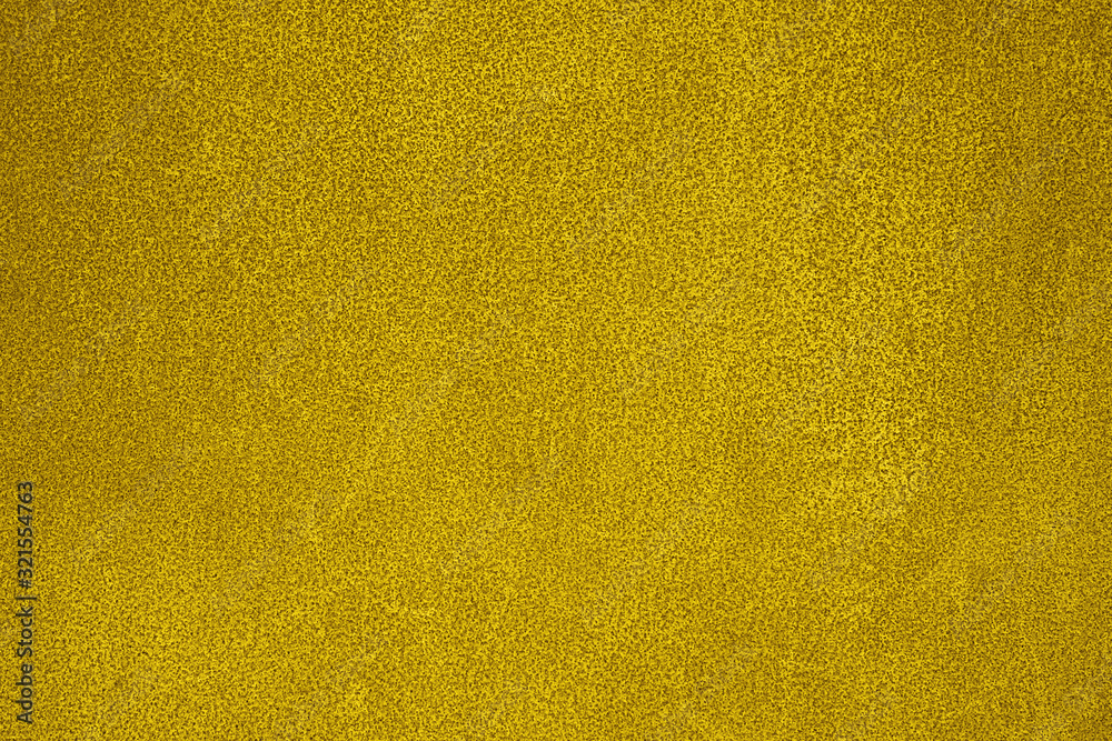 Yellow metal texture with scratches and cracks. Weathered steel textur ...