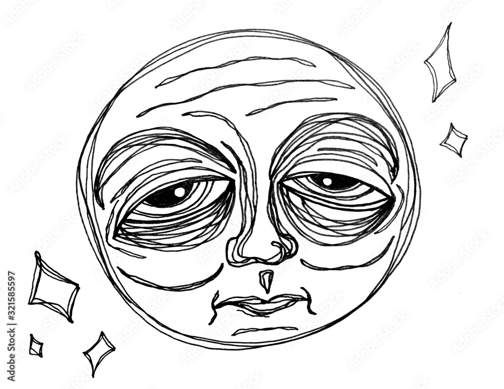 Animated Moon Face