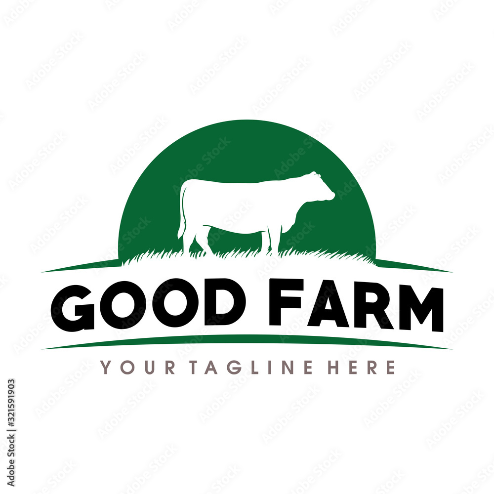Vintage Cattle Logo, Cattle Farm, Beef logo vector Stock Vector | Adobe ...