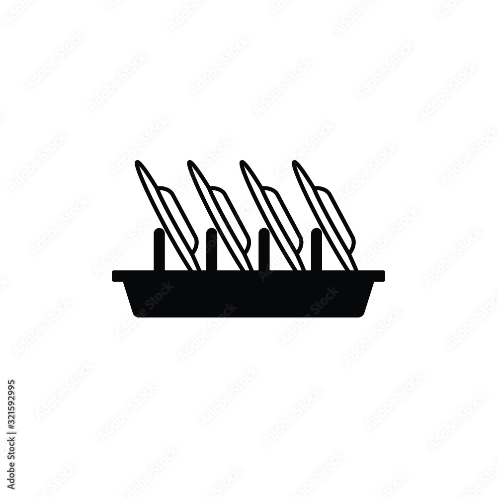 Dishes rack icon vector Stock Vector | Adobe Stock