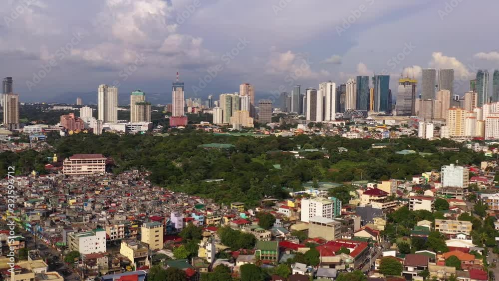 Aerial Philippines Manila Mandaluyong City September 2019 Sunny Day 4K Mavic Pro Aerial video of ...