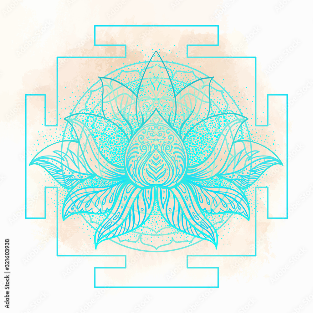 The Sri Yantra or Sri Chakra, form of mystical diagram, Shri Vidya ...