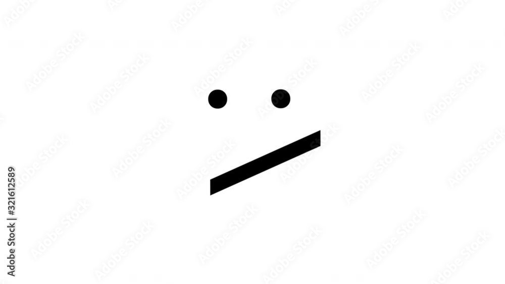 User types skeptical plain text emoticon. Hesitant customer concept ...