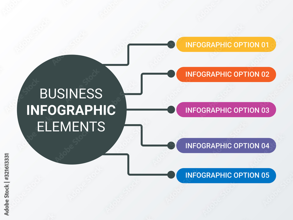 Business data visualization. Process chart. Abstract elements of graph ...