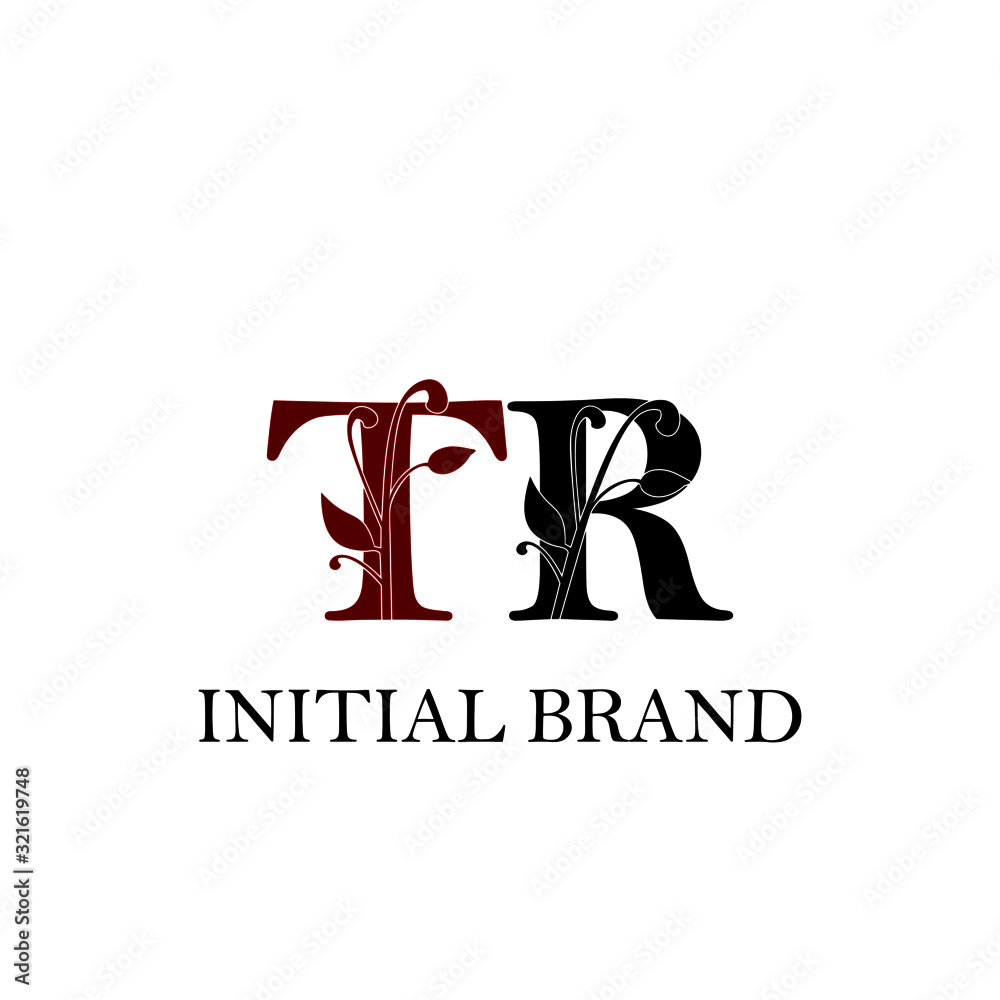 Initial TR logo letter luxury vector modern Stock Vector | Adobe Stock