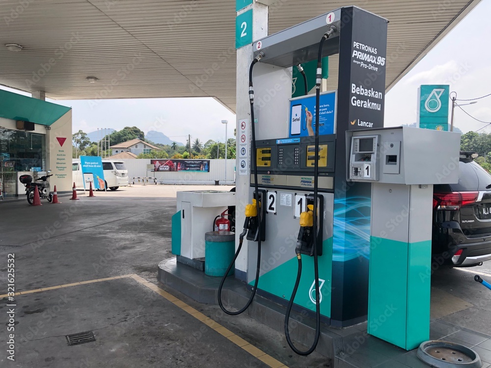Petronas petrol station. Popular gas station in Malaysia. Stock Photo ...