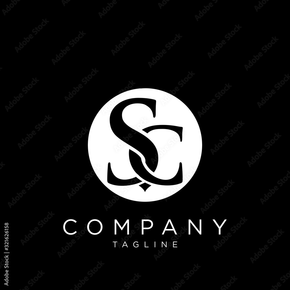 sc logo design vector icon symbol Stock Vector | Adobe Stock