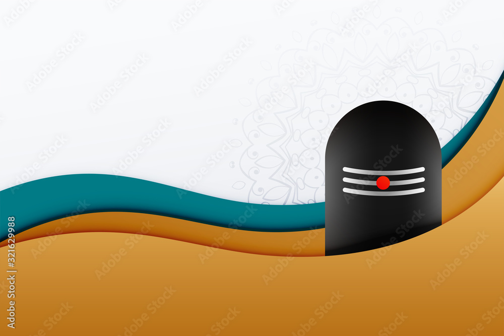 lord shiva shivling shivratri festival background design Stock Vector ...