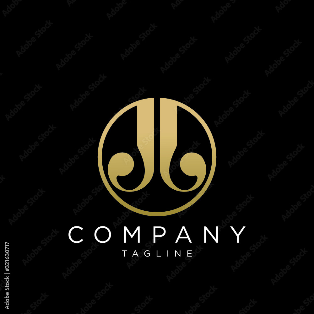 jj logo design vector icon Stock Vector | Adobe Stock