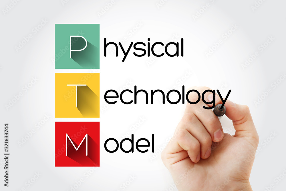 PTM - Physical Technology Model acronym, concept background Stock Photo ...