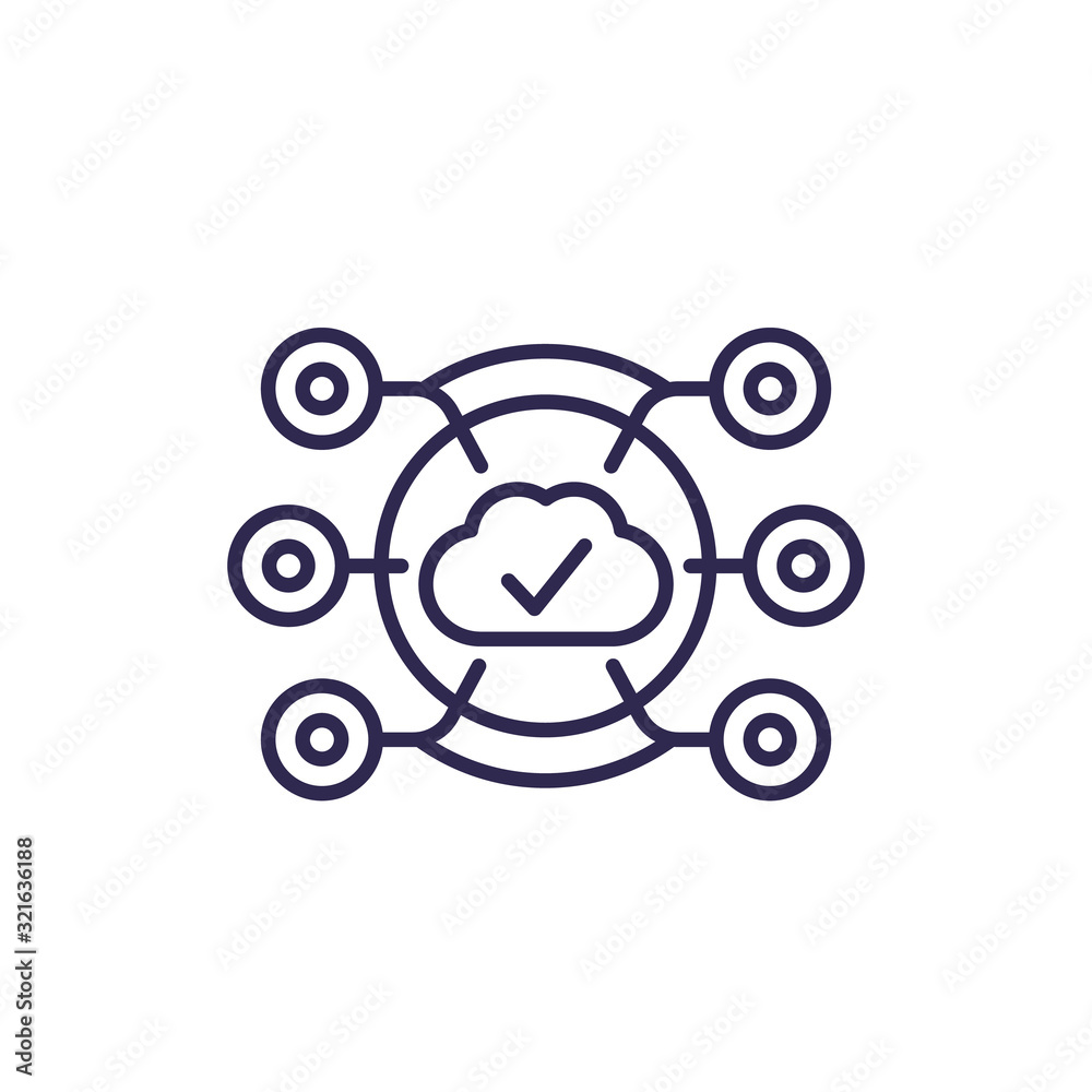 Edge Computing vector line icon Stock Vector | Adobe Stock