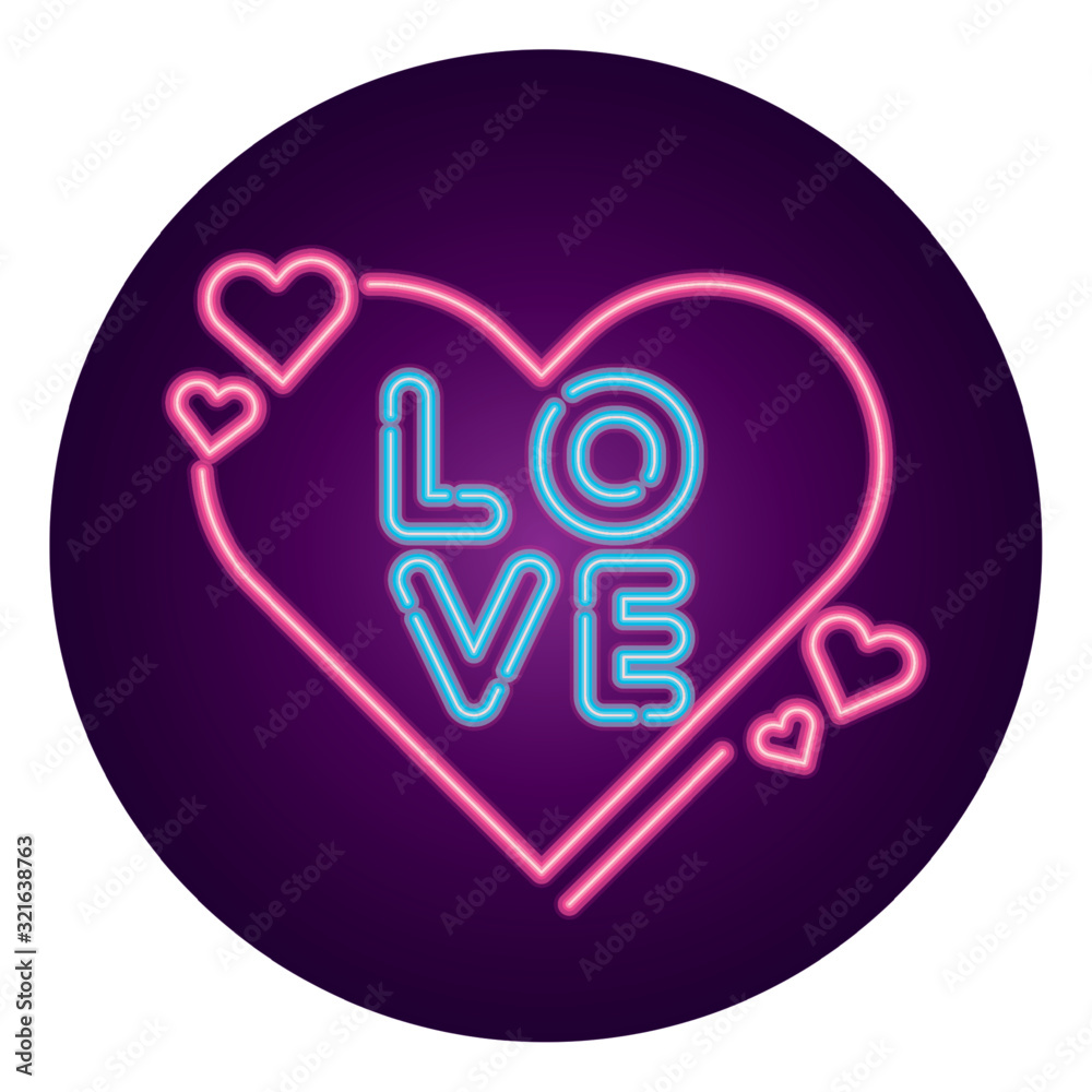 love lettering in heart design Stock Vector | Adobe Stock