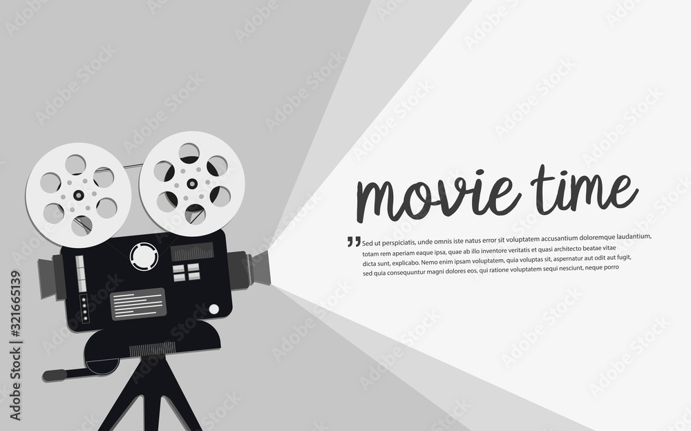 Movie time concept. Stock Illustration | Adobe Stock