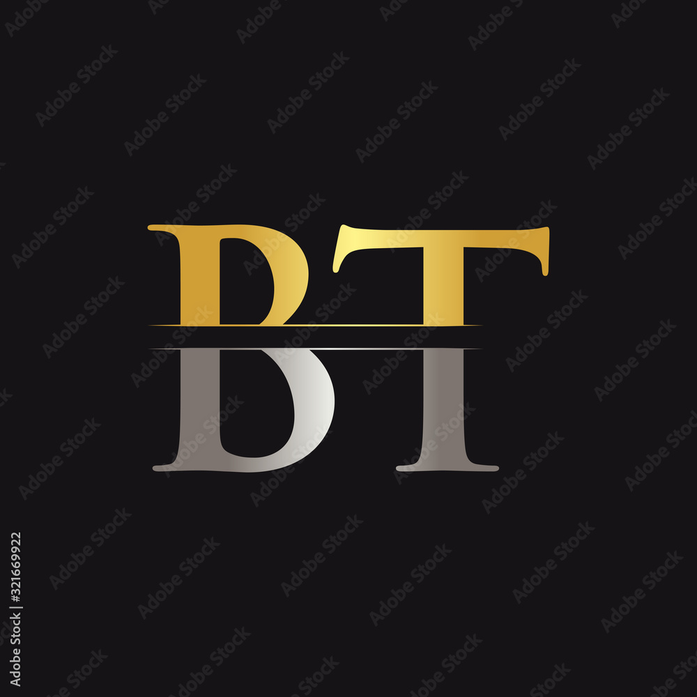 Initial BT Letter Logo With Creative Modern Business Typography Vector ...