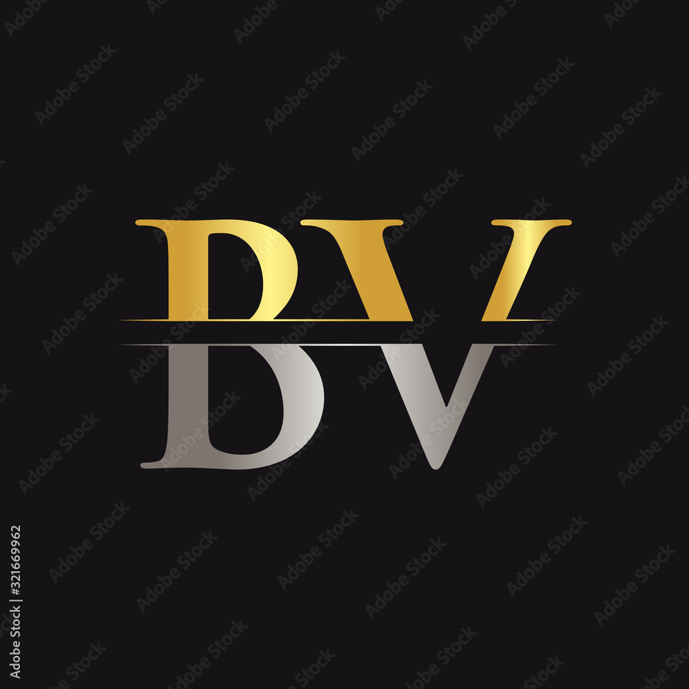 Initial BV Letter Logo With Creative Modern Business Typography Vector ...