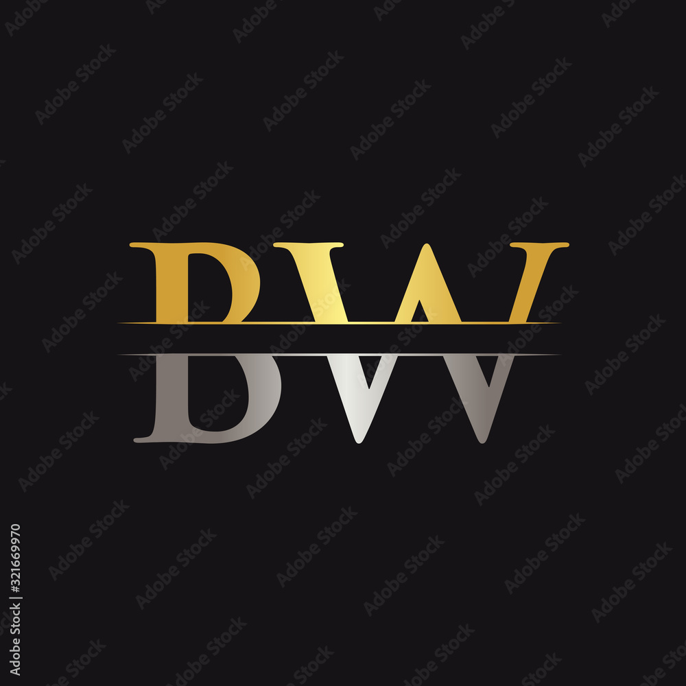 Initial BW Letter Logo With Creative Modern Business Typography Vector ...
