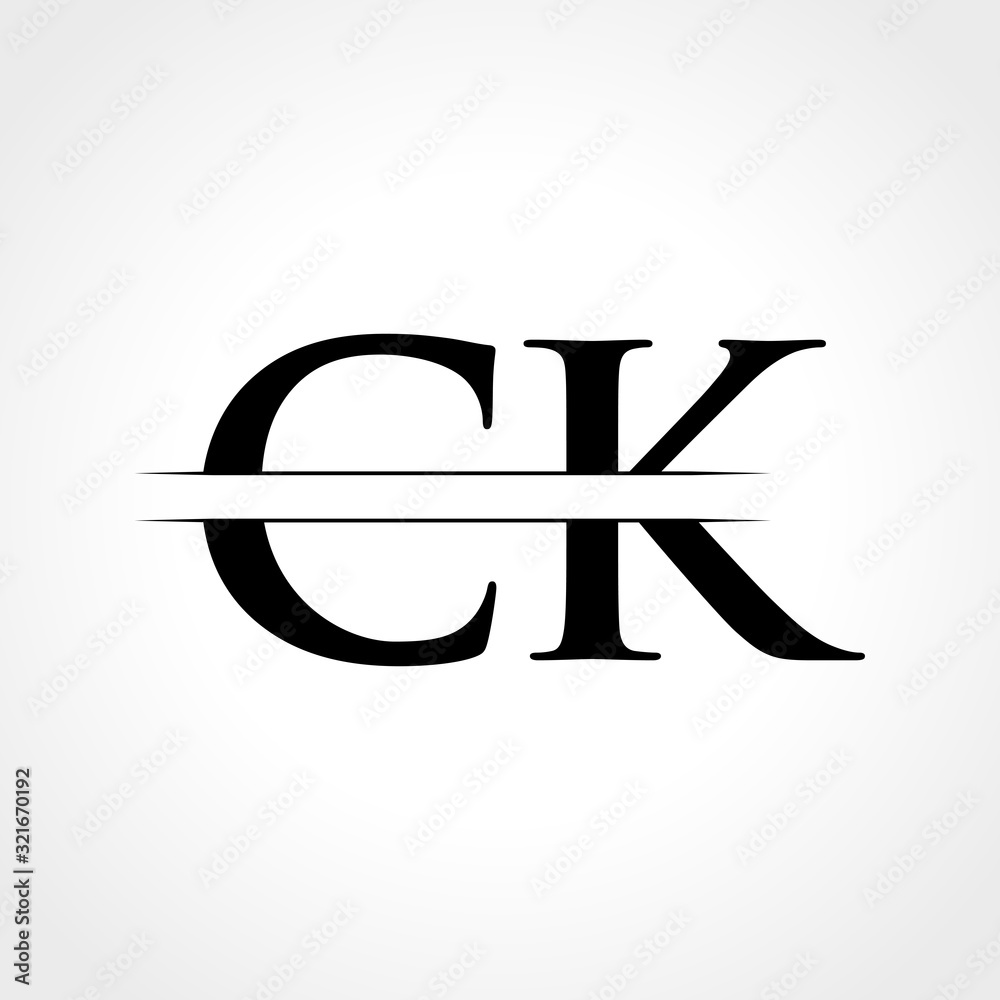 Initial CK Letter Logo With Creative Modern Business Typography Vector ...