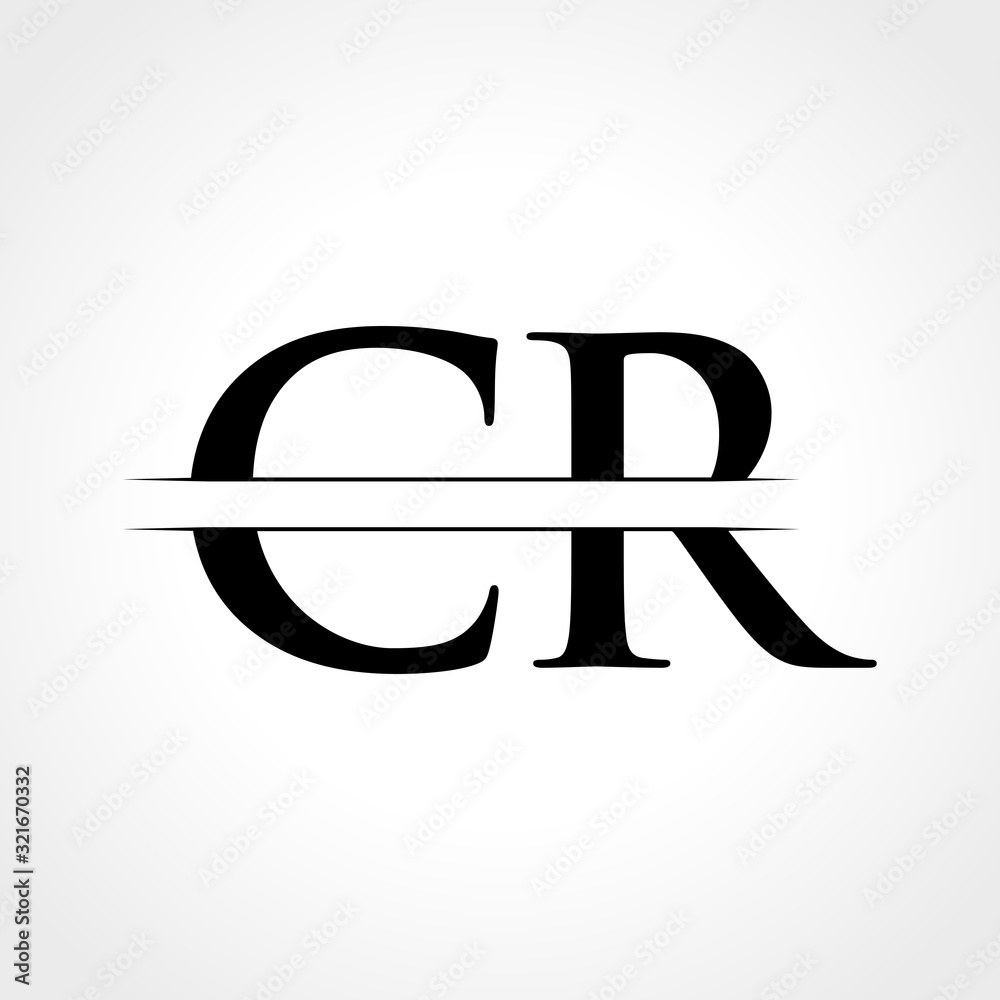 Initial CR Letter Logo With Creative Modern Business Typography Vector ...