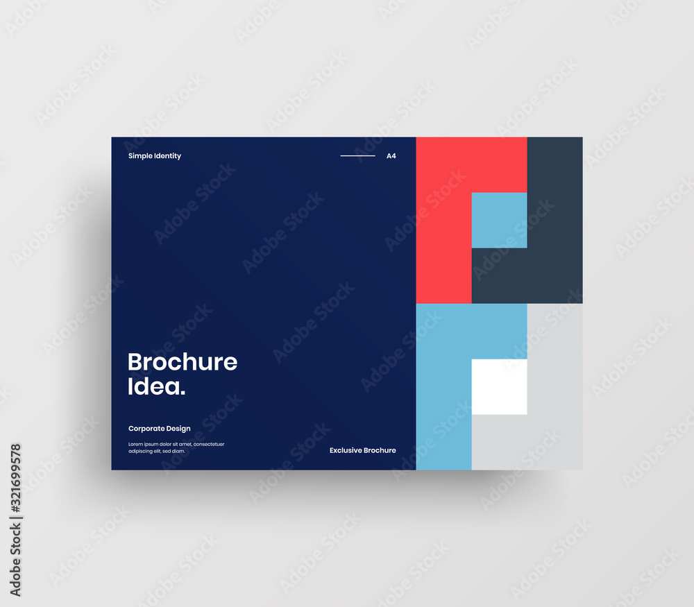 Creative business presentation vector A4 horizontal orientation front ...