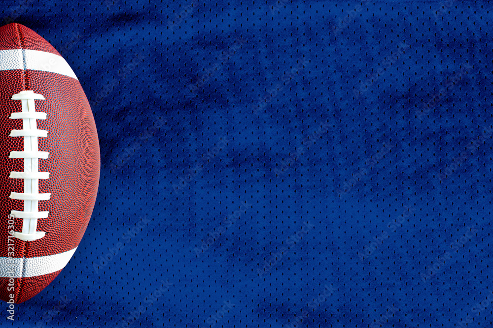 Dark Blue American Football Jersey textured with a football on a ...